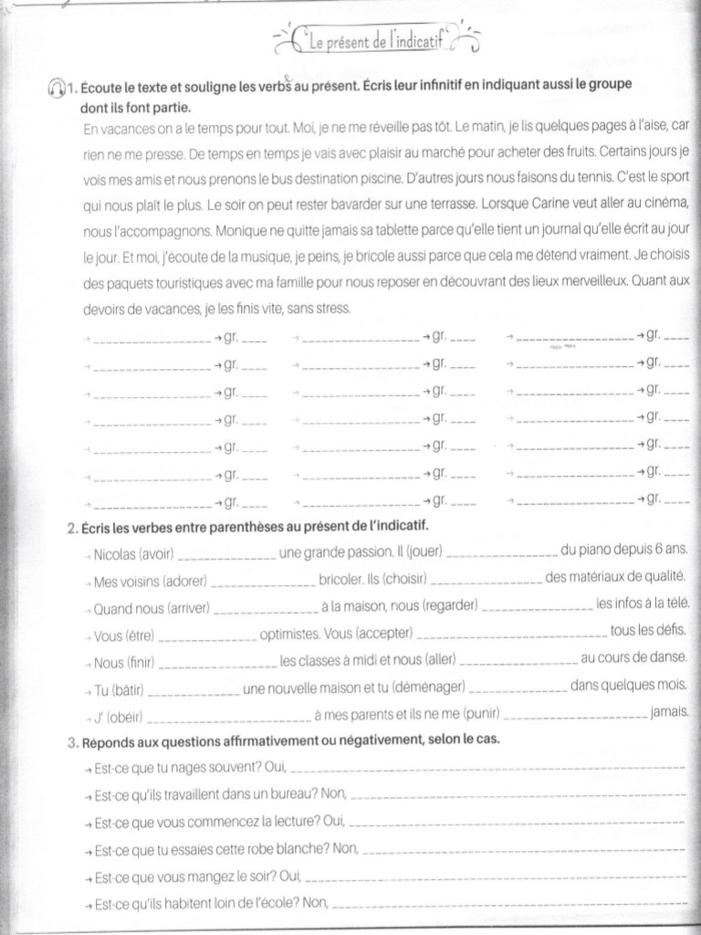 Lindicatif Présent | PDF