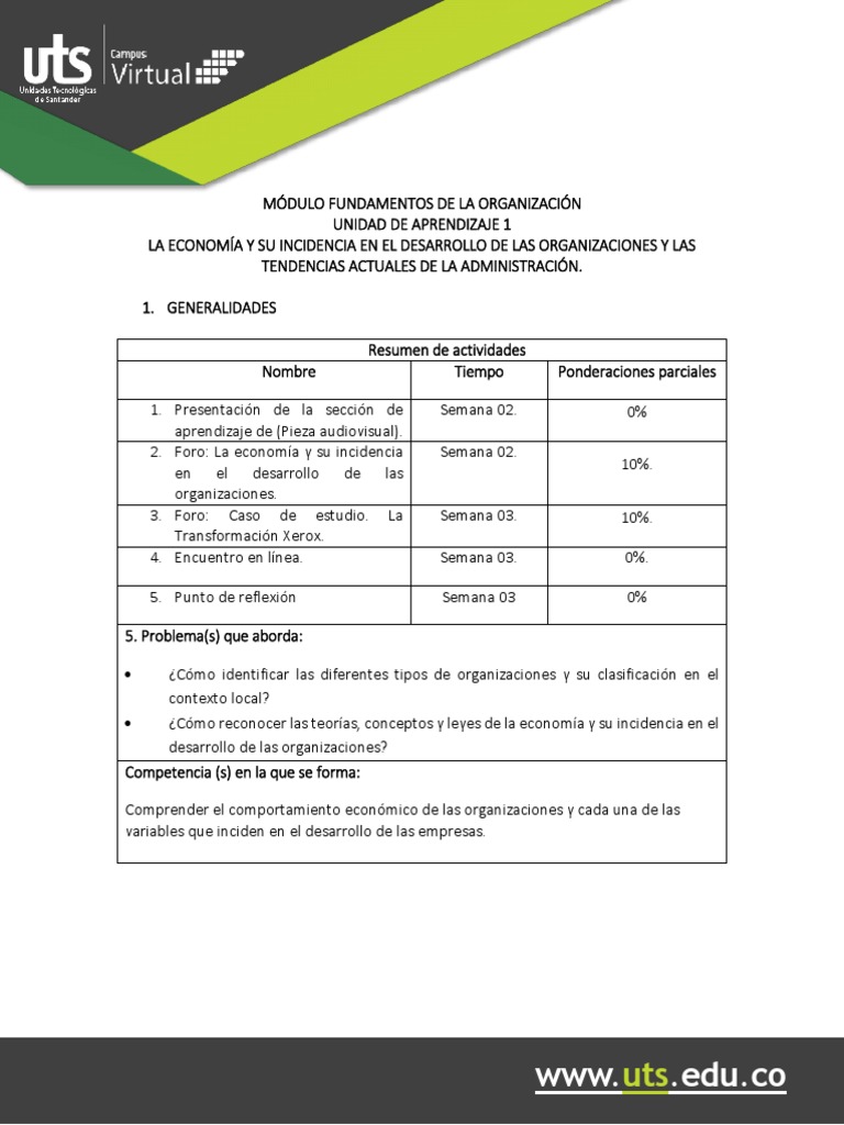 Ruta Unidad 1 Pdf Aprendizaje