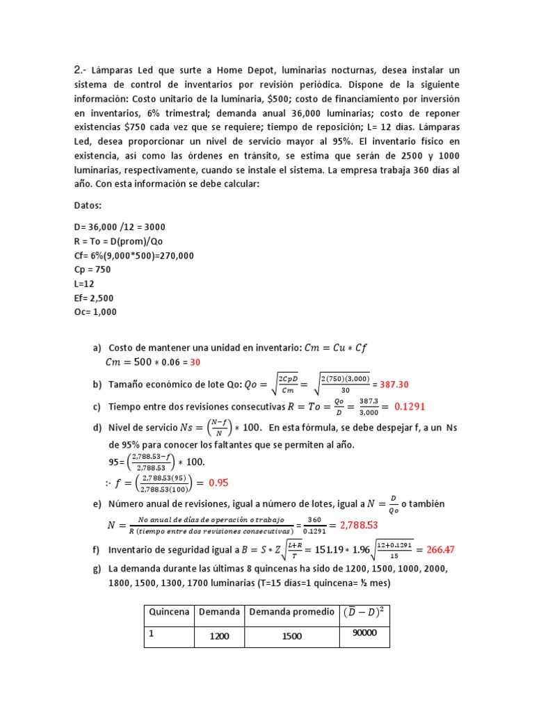 Examen 2 | PDF | Inventario | Logística