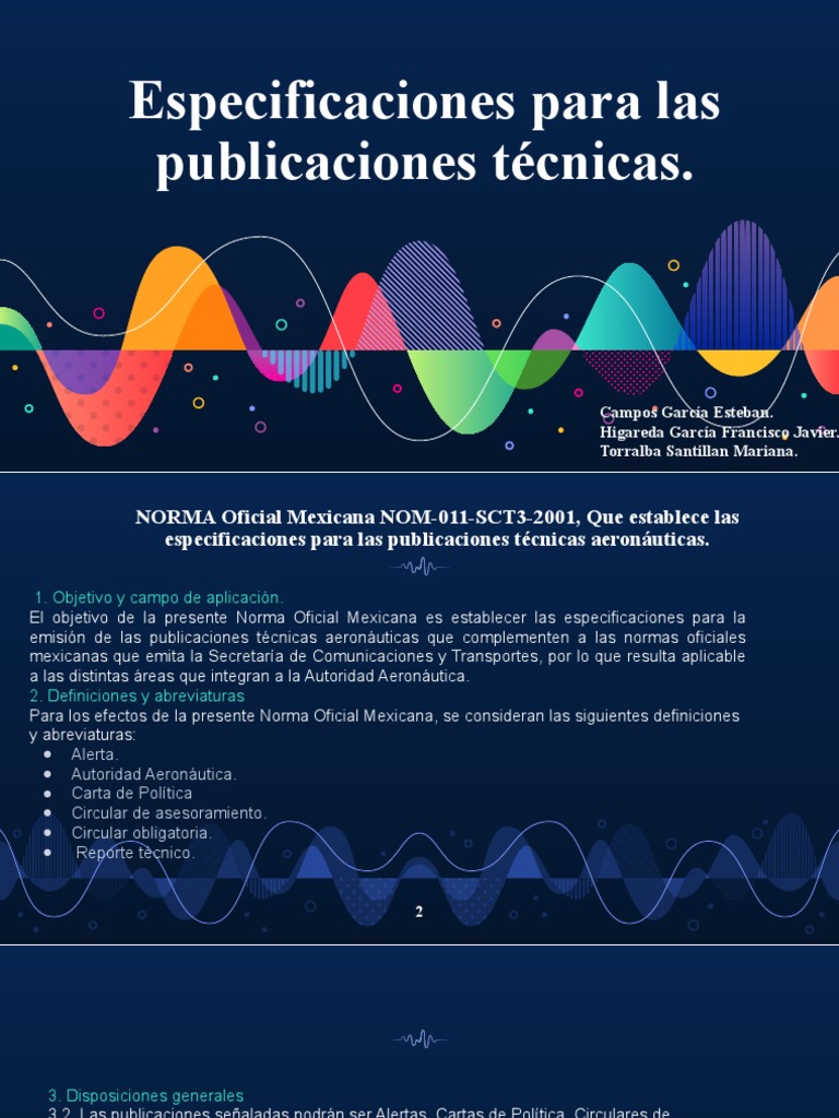 [TITULO] Especificaciones para la emisión de publicaciones técnicas ...