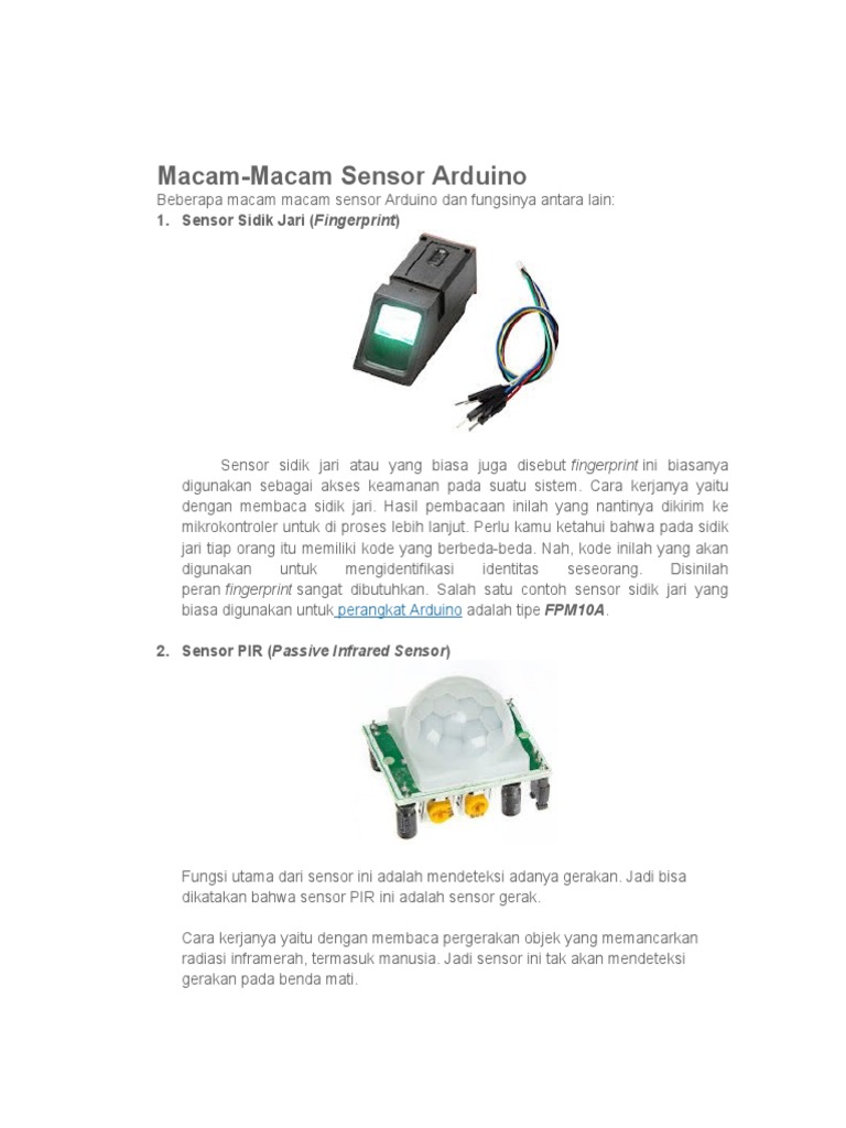 Macam - Macam Sensor | PDF
