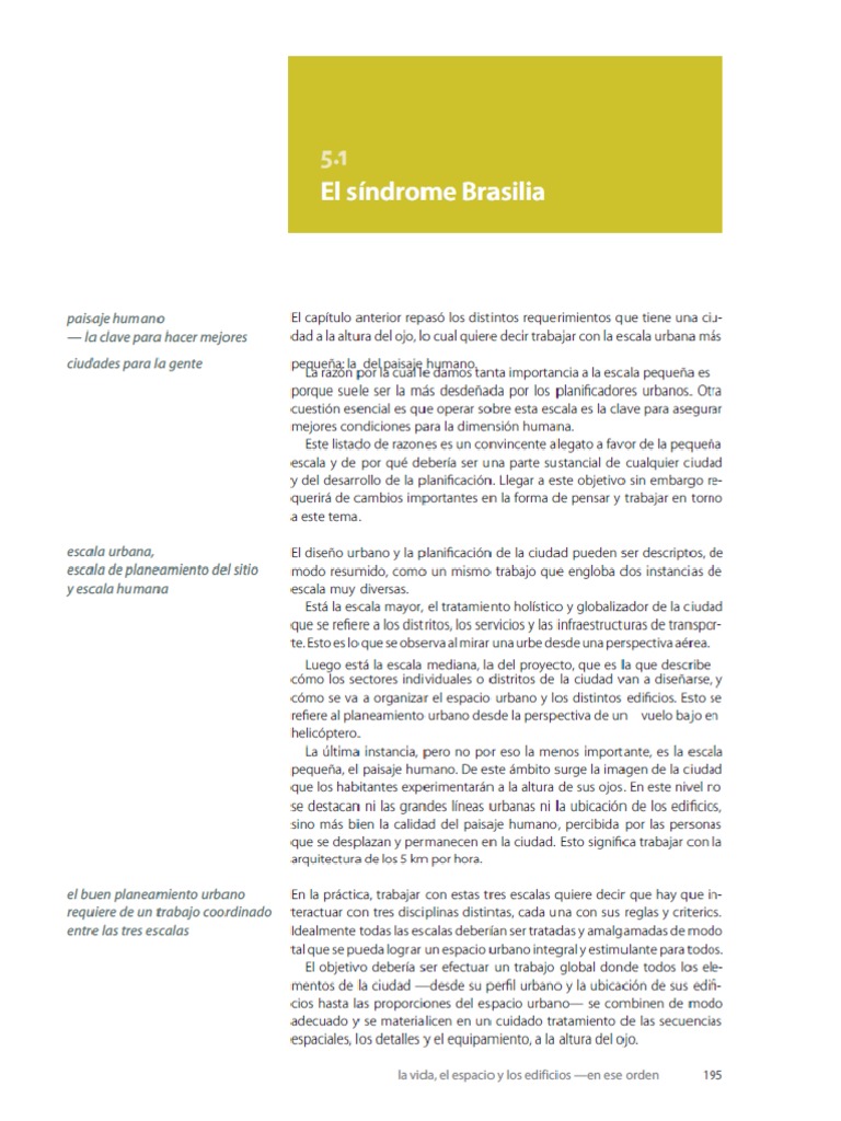 El Síndrome Brasila. Extracto Libro Ciudades para La Gente. Jan Gehl | PDF