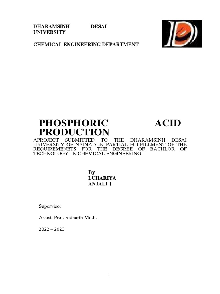Phosphoric Acid Production Methods | PDF | Phosphorus | Phosphoric Acid