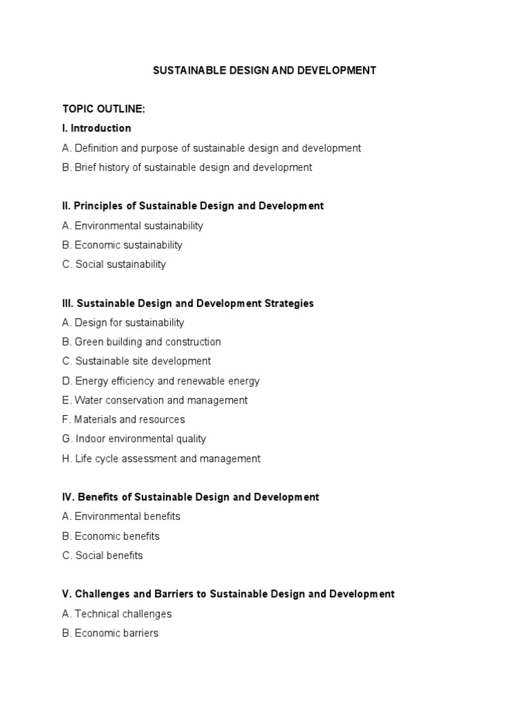 Sustainable Design and Development | PDF | Sustainability | Sustainable ...