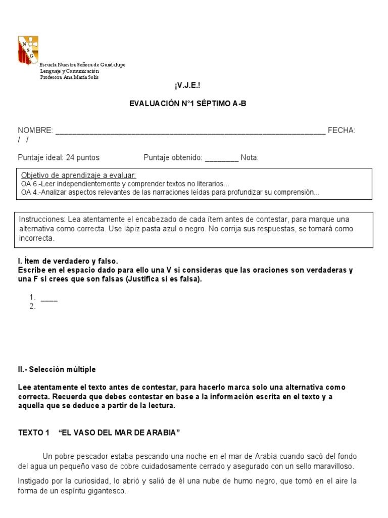 Prueba 7° Unidad 0 Respuestas | PDF | Trabajo infantil | Chile
