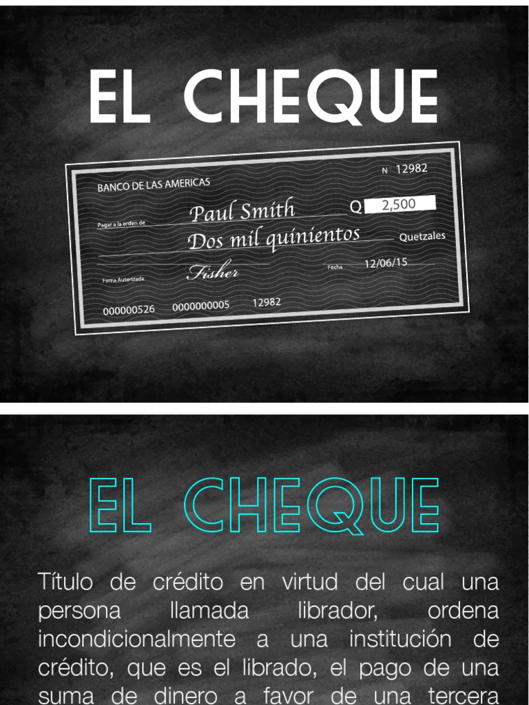 El Cheque PDF | PDF | Cheque | Bancos