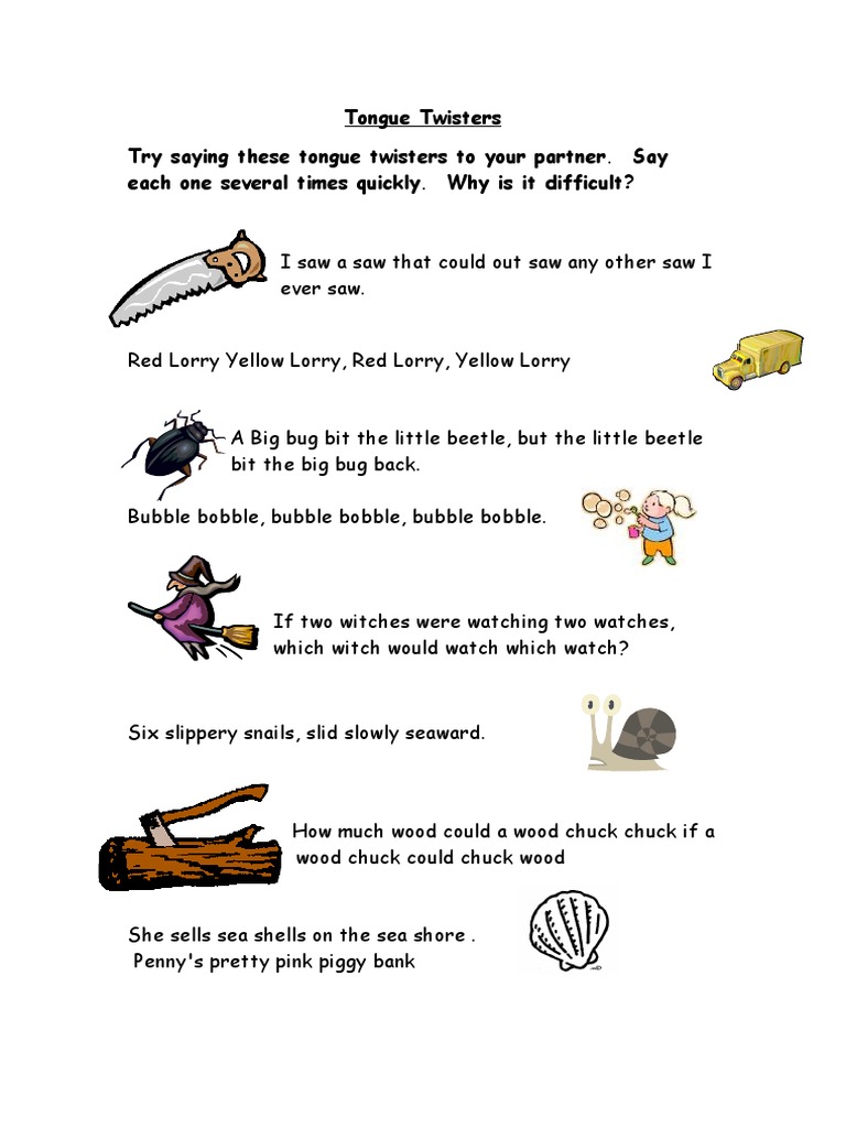 Tongue Twisters | PDF