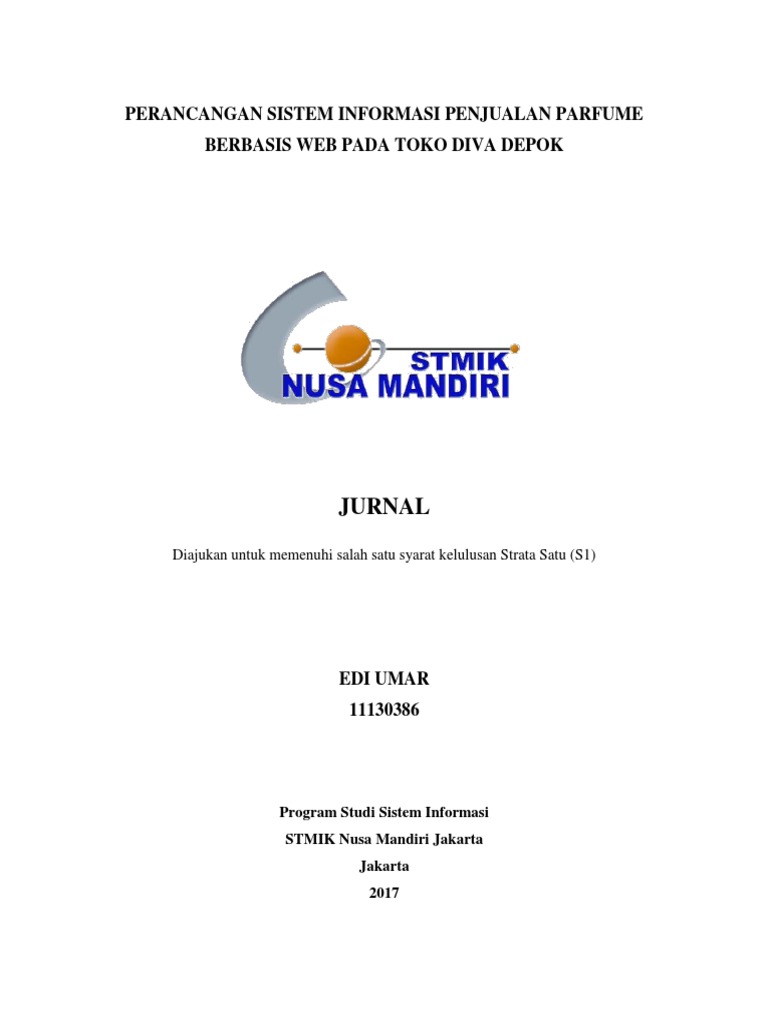 SISTEM INFORMASI PENJUALAN PARFUM BERBASIS WEB PADA TOKO DIVA DEPOK: ANALISIS DAN PERANCANGAN ...