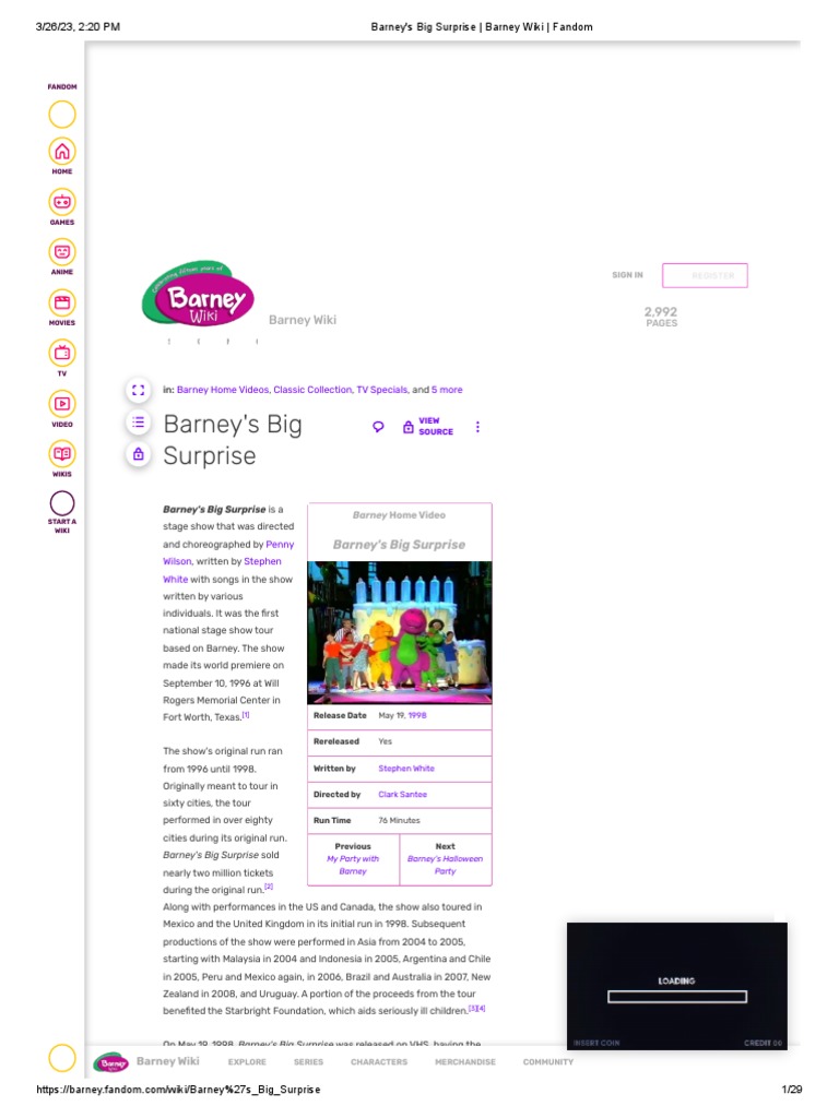 Barney's Big Surprise - Barney Wiki - Fandom Moulton, Alabama | PDF
