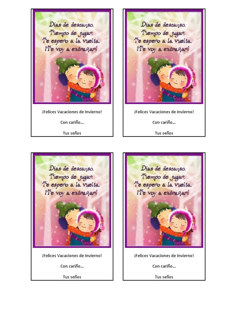 Felices Vacaciones de Invierno | PDF