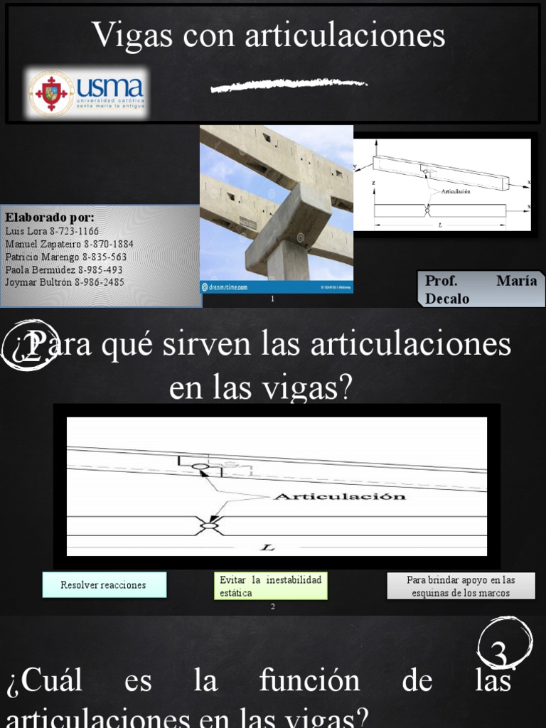 Función y cálculo de vigas articuladas | PDF | Viga (Estructura ...