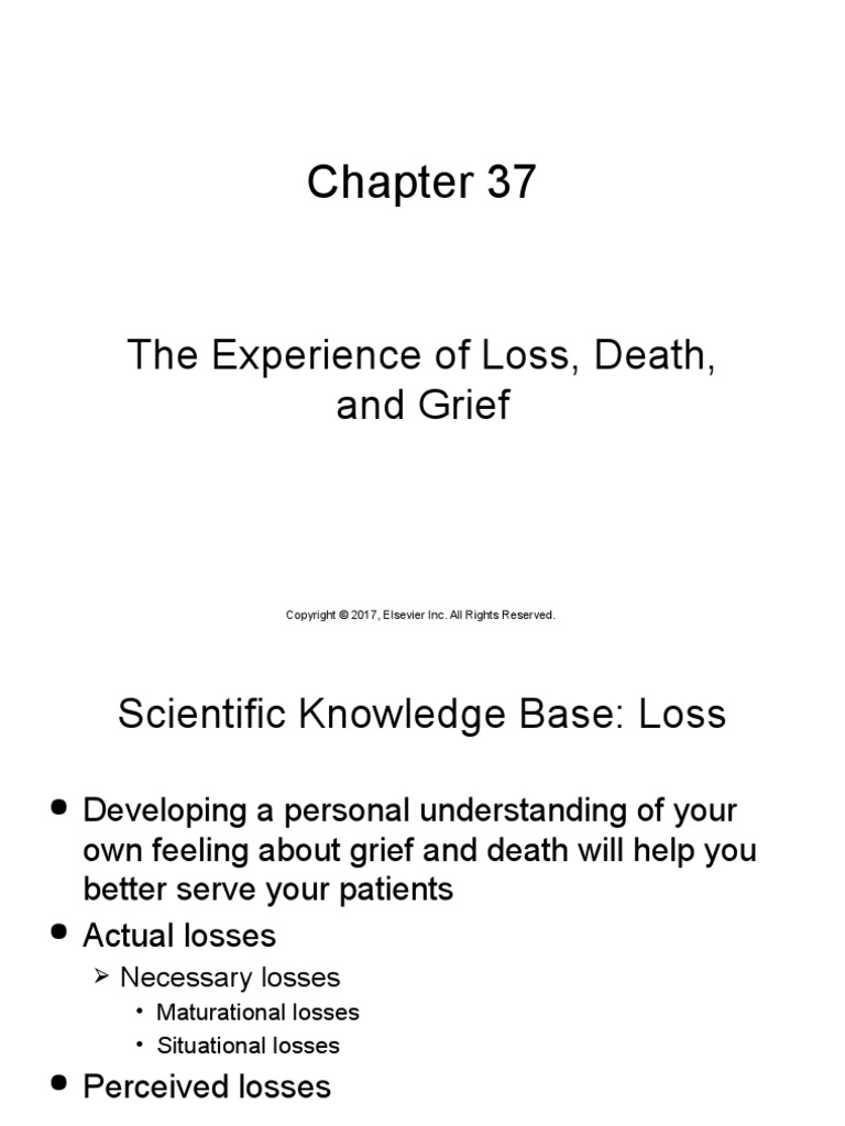 Chapter 037 The Experience Of Loss Death And Grief Pdf Grief End