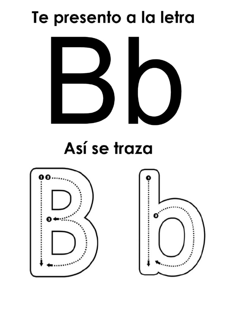 Repaso de la letra B y b con énfasis en las sílabas correspondientes | PDF