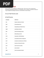 A To Z Full Forms List PDF Download | PDF