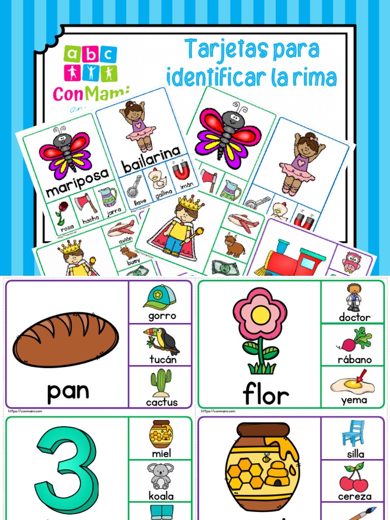 Tarjetas Rima: Identificación y Aprendizaje | PDF