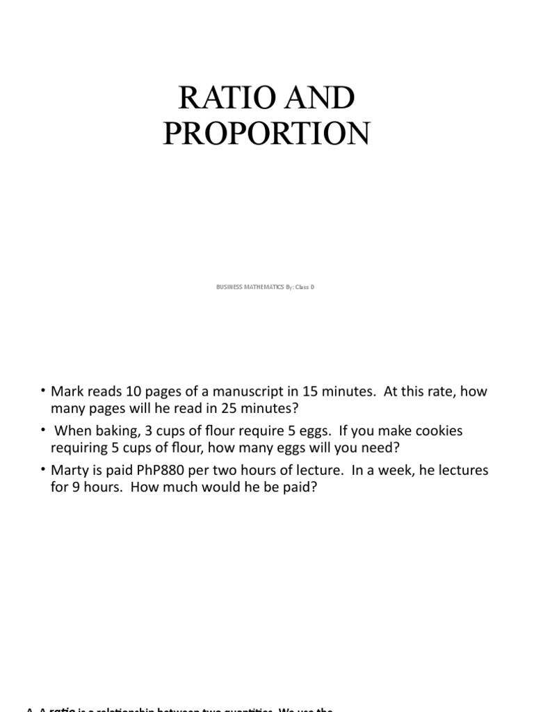 RATIO AND PROPORTION PROBLEMS | PDF | Ratio | Quantity