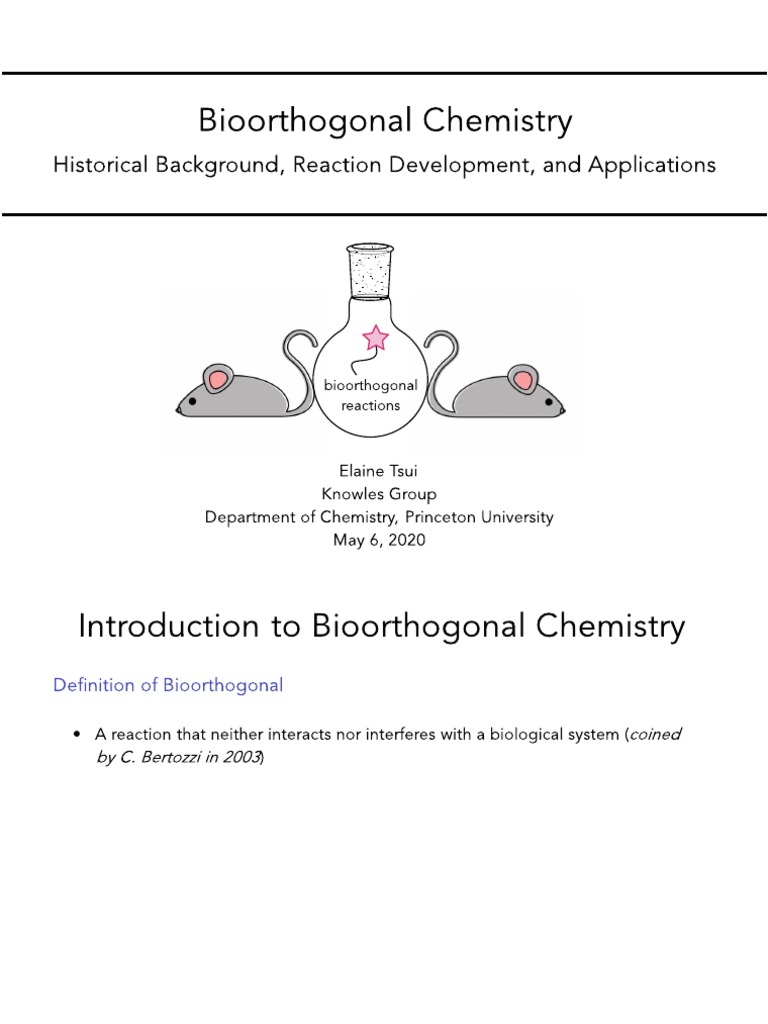 Bioorthogonal Chemistry PDF | PDF