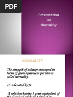 Normality - Formula, Definition, Examples, Problems | PDF | Mole (Unit) | Molar Concentration