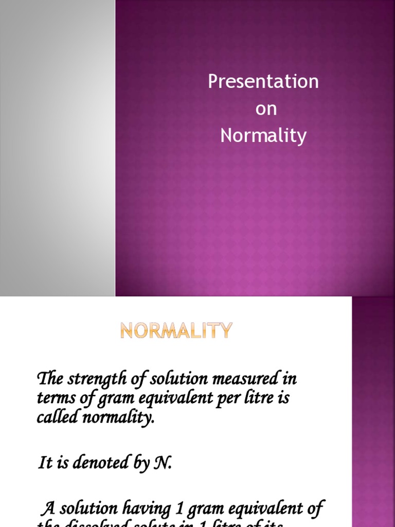 Normality | PDF