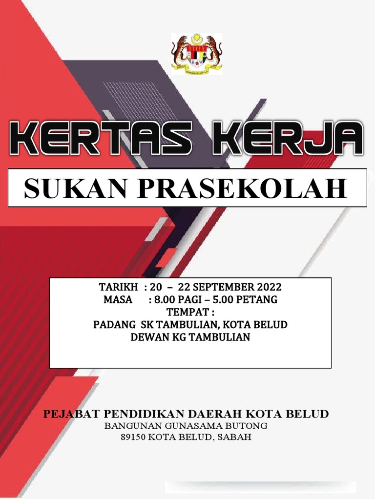 Kertas Konsep Sukan Prasekolah Peringkat Daerah KB 2022 | PDF