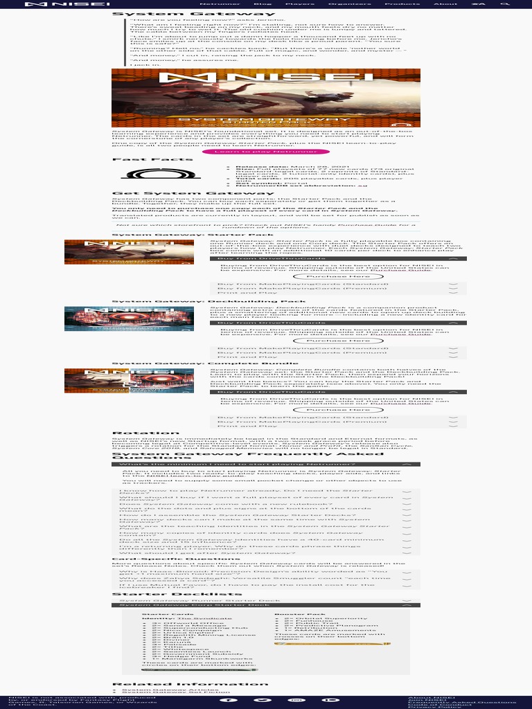 System Gateway - NISEI 2 | PDF | Gaming | Tabletop Games