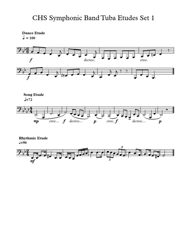 11 SB Tuba Etudes Set 1 PDF | PDF