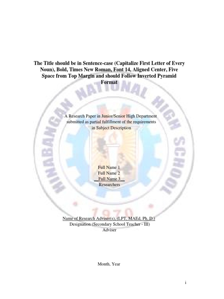 Basic-Research-Format-Manual | PDF | Sampling (Statistics) | Theory