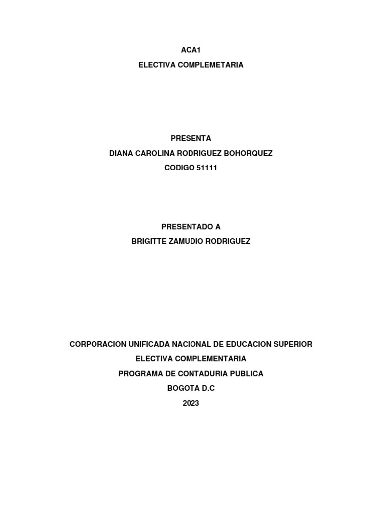 ACA1 - Electiva Complementaria | PDF | Fundación (sin fines de lucro) | Economias