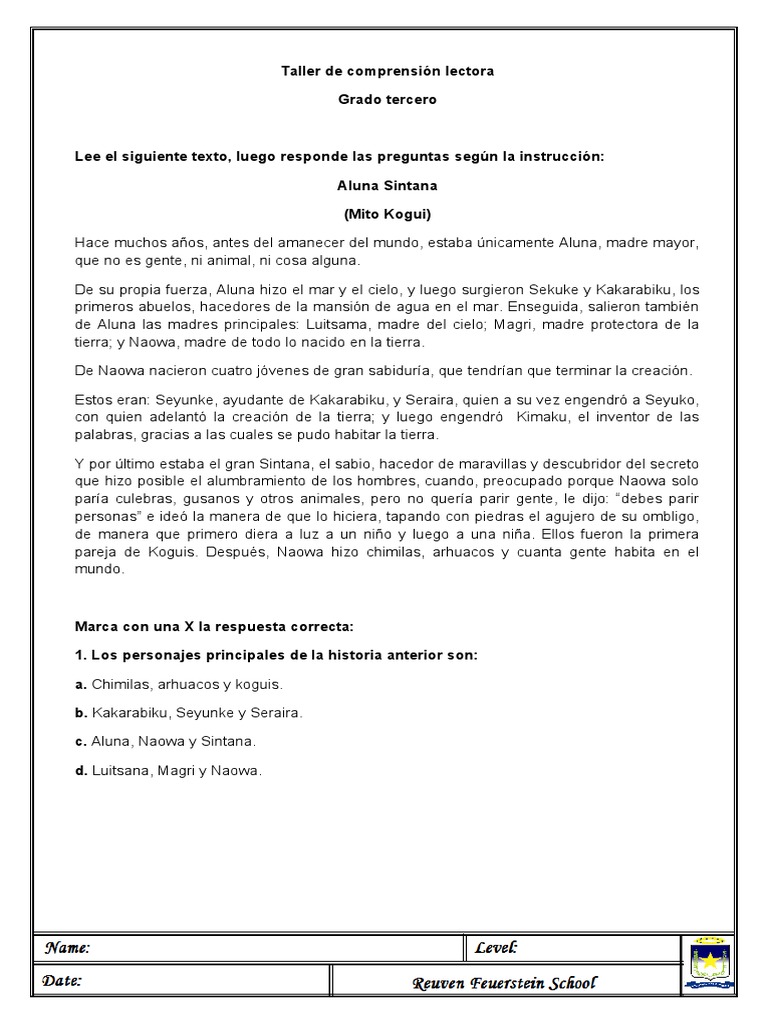 Talleres para Cuarto Mito y Leyenda | PDF | Agua | Aves