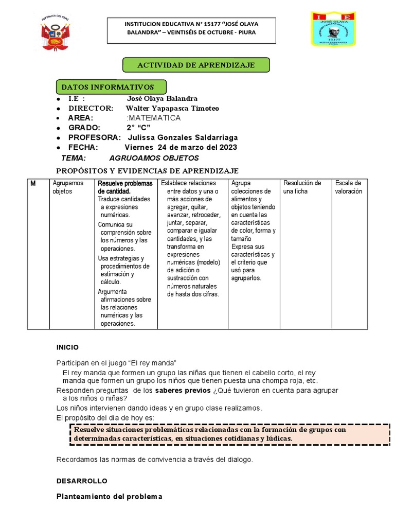 Agrupamos Objetos | PDF | Evaluación | Ciencia cognitiva