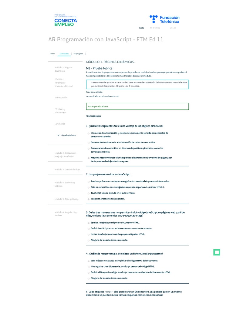 Actividades - Conecta Empleo PDF | PDF | Script Java | HTML