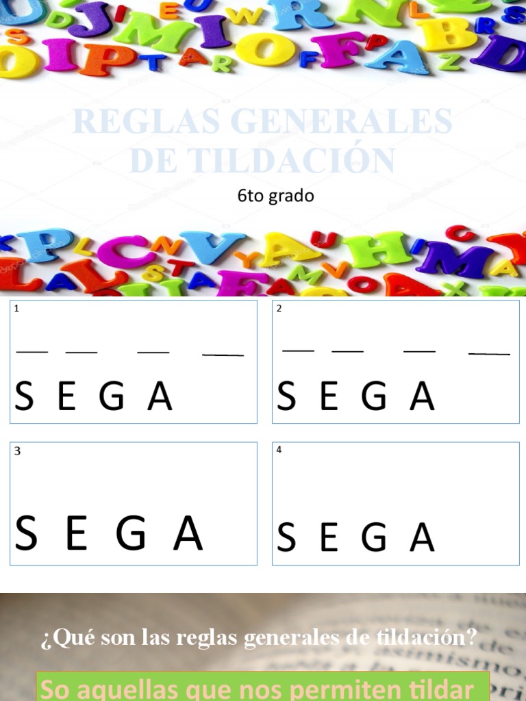 13 Reglas Generales de Tildación 6to | PDF | Fonética | Fonología