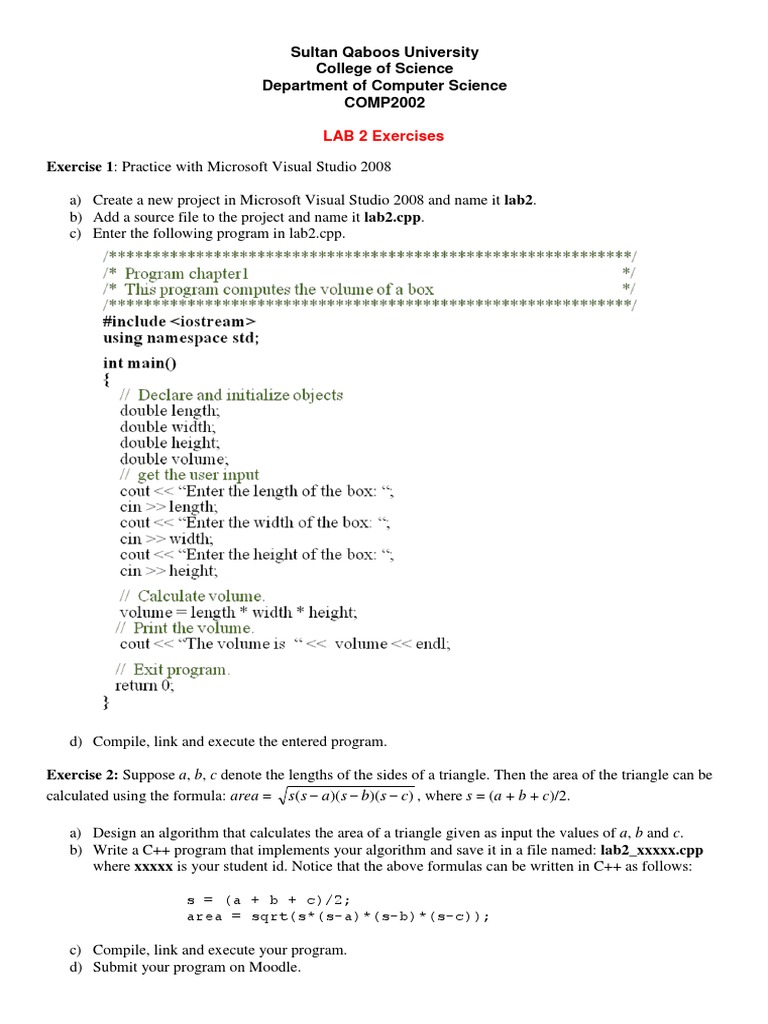 Week 2 Lab Exercises PDF | PDF Week 2 Lab Exercises PDF | PDF