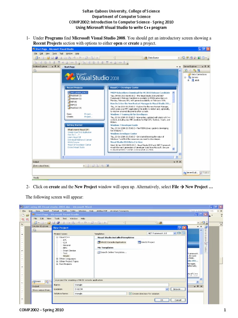 Visual Studio 2009 C++ Project Guide | PDF | Directory (Computing ...