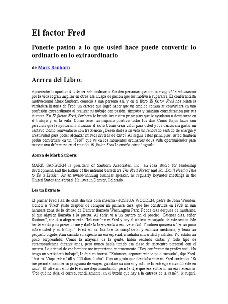 El Factor Fred | PDF | Correo | Comunicación escrita