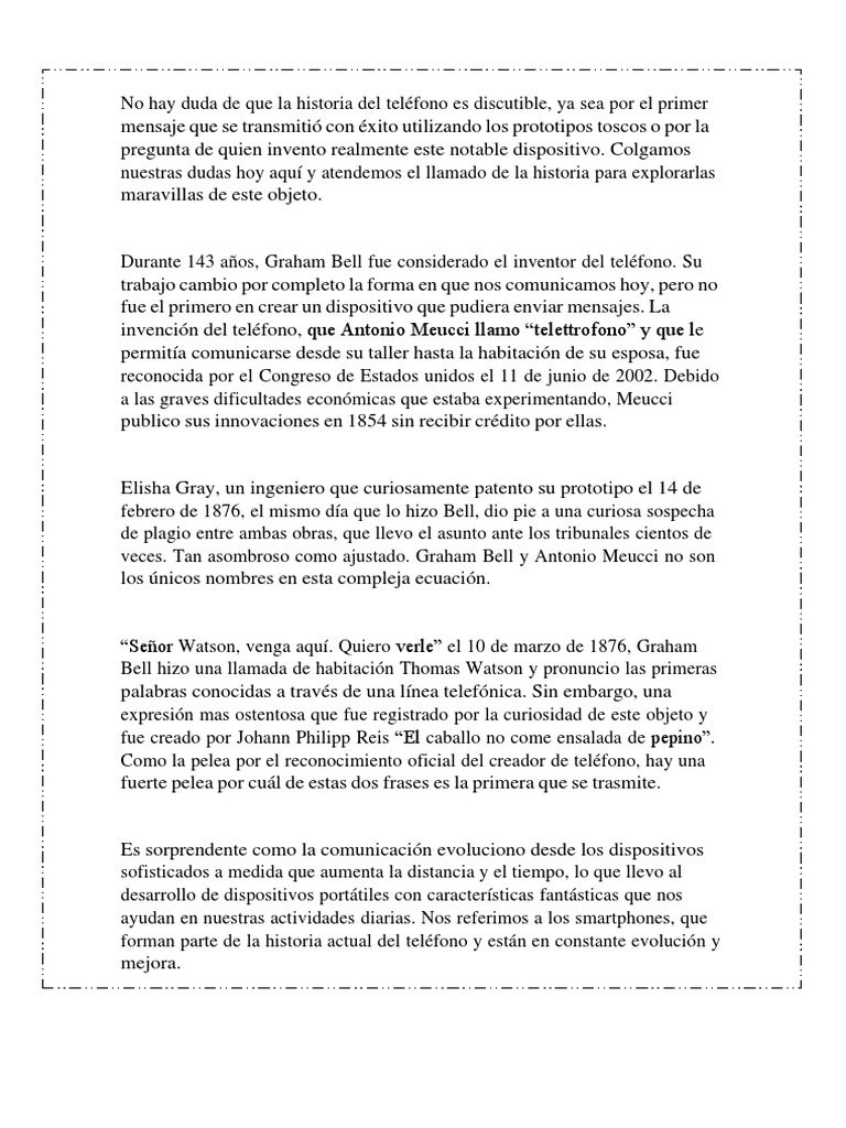 Telefono Descompuesto | PDF | Teléfono