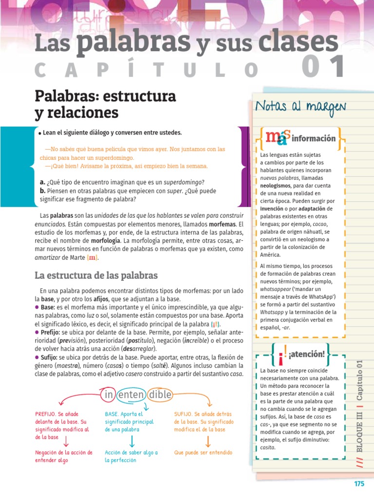 Material de Apoyo Base para La UD 1. Categorias de Analisis Linguistico | Descargar gratis PDF ...