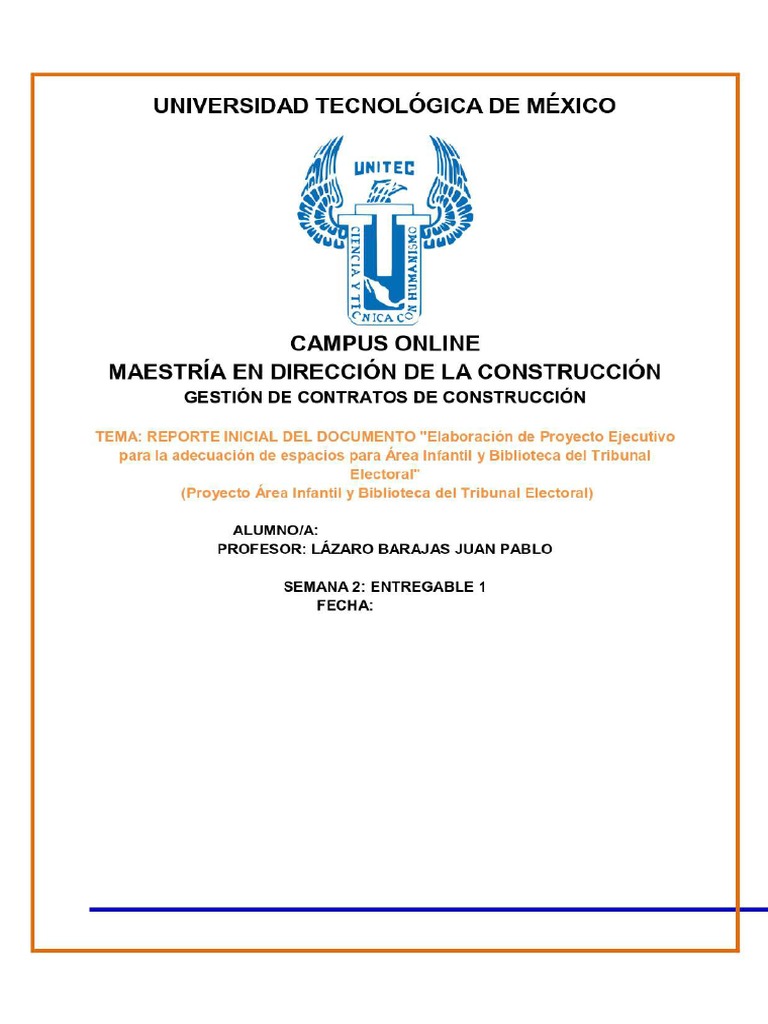 Ejemplo Entregable 1 | PDF