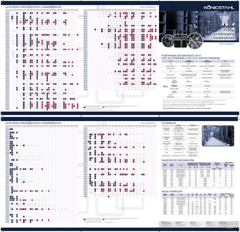 Broszura Profile Prostokątne I Kwadratowe | PDF