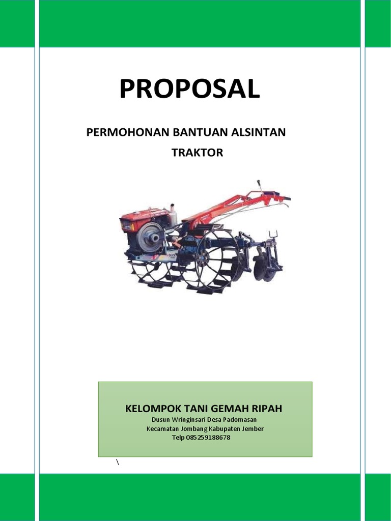 Proposal Alsintan Hand Traktor | PDF