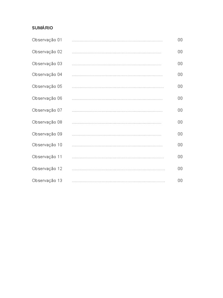 MODELO SUMÁRIO - Relatório Parcial | PDF