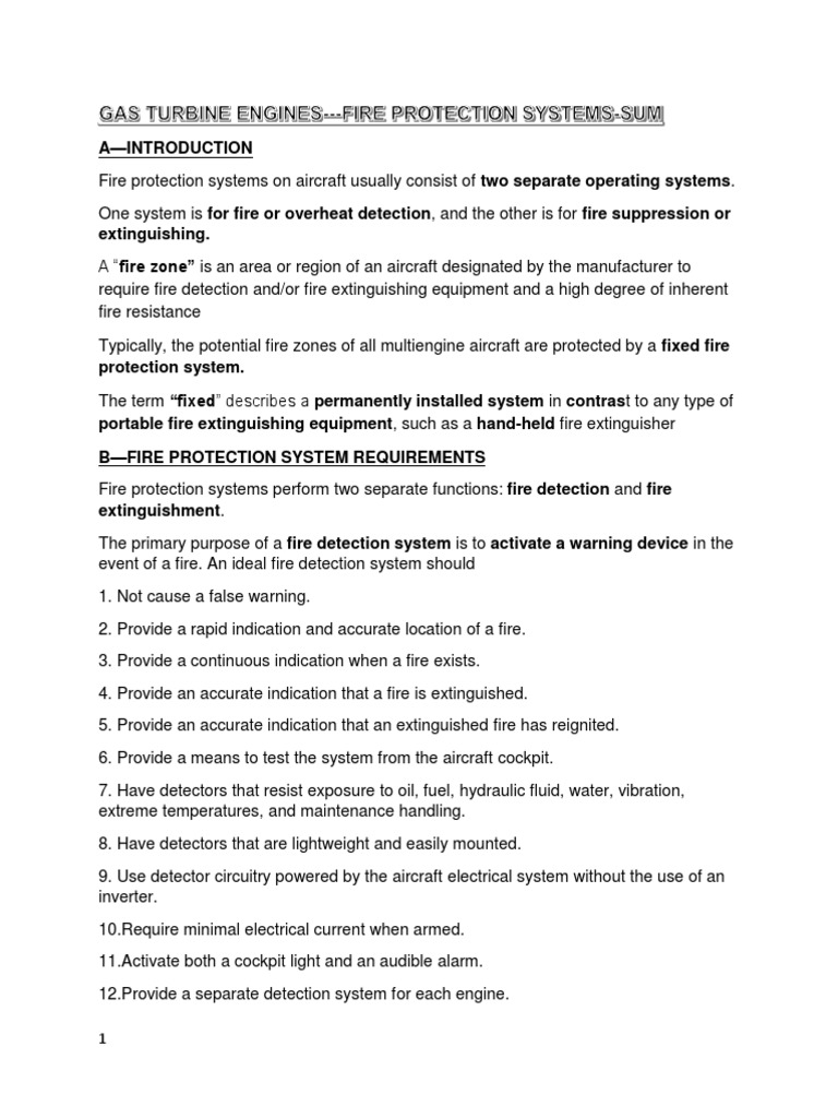 Gas Turbine Engines-Fire-Protection-Sum | PDF | Thermocouple | Fires