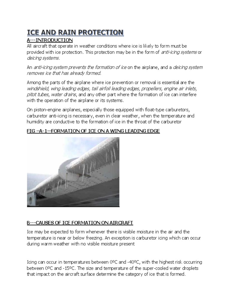 Ice and Rain Protection-Sum | PDF | Ice | Pump