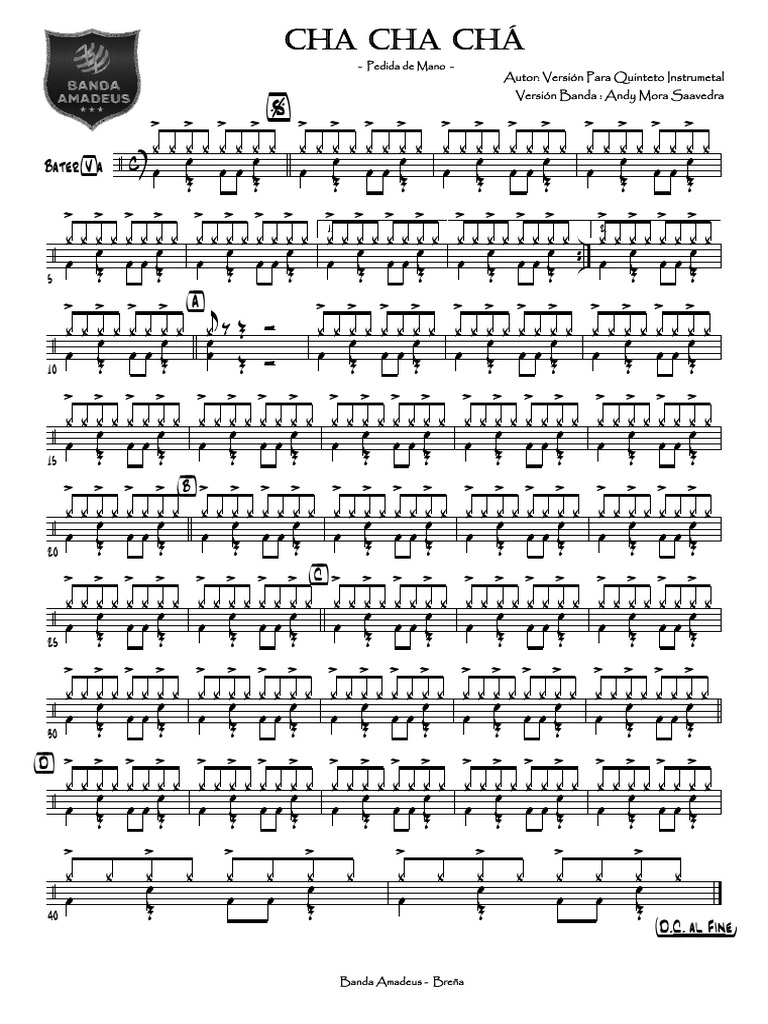 Cha Cha Cha - Josean Log - Batería | PDF