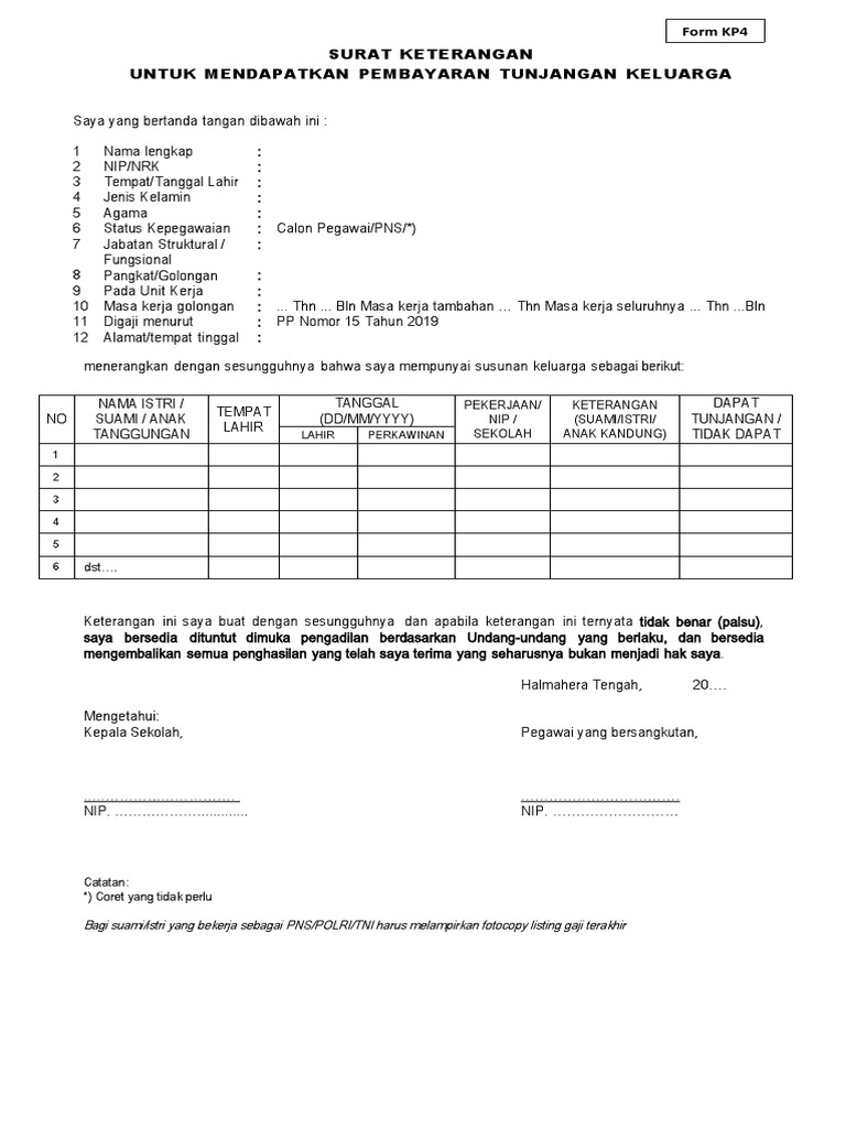 Formulir - KP4 - WWW - Kherysuryawan.id | PDF