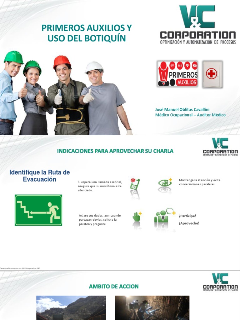 Guía básica de primeros auxilios y contenido de un botiquín | PDF | Herida | Primeros auxilios