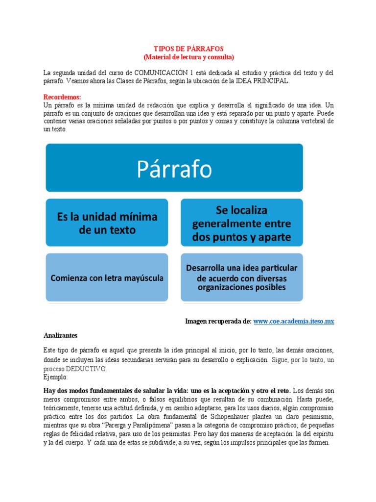 Tema 10 Tipos de Párrafos | PDF