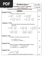Exercices d'équations 1AC corrigés | PDF