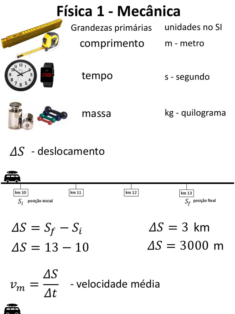 Fórmulas Mecânica Clássica | PDF | Quilograma | Quantidade