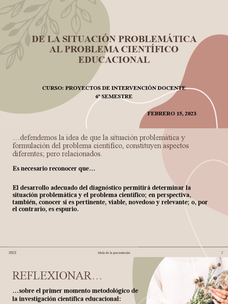 Situación Problemática en Investigación Educacional | PDF | Science ...